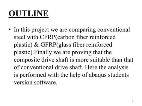 Design And Analysis Of Composite Propeller Shaft Ppt