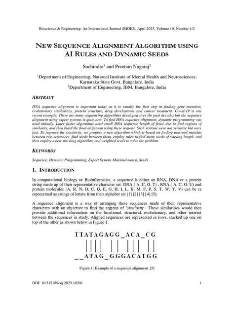 Implementing A Basic Sequence Alignment Algorithm In Python
