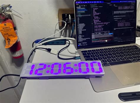esp32 seven segment single print digital clock ws2818b esp32 by ky