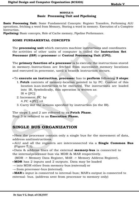 Computer Organization Notes Unit 7 Pdf