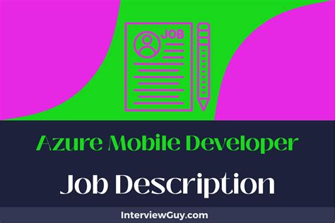 azure mobile developer job description [updated for 2024]
