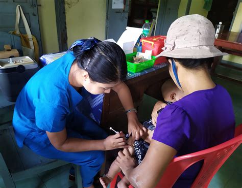 အမာမြို့၌ အသက် ၂ လမှ ၁ နှစ်ခွဲအထိ ကလေးငယ်များနှင့် ကိုယ်ဝန်ဆောင်မိခင်မ