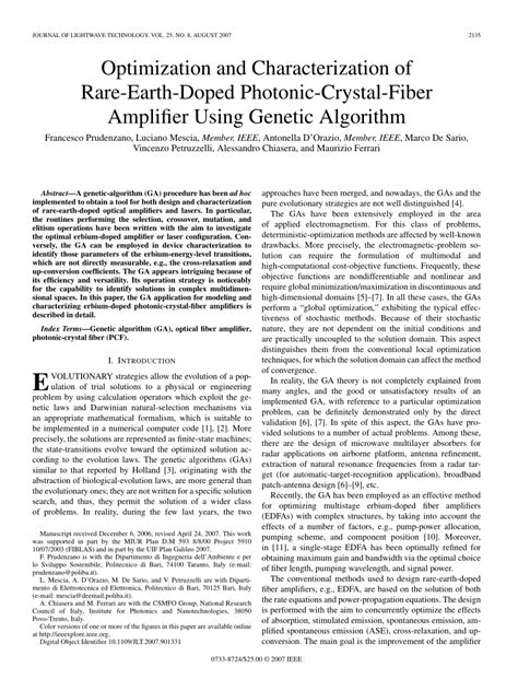 pdf optimization and characterization of rare earth doped photonic