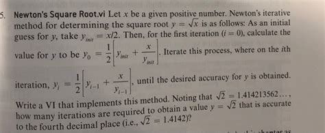 5 Newtons Square Rootvi Let X Be A Given Positive