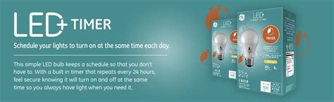 Amazon Com GE LED Timer A LED Light Bulbs Built In Automatic Indoor Timer Light W Soft