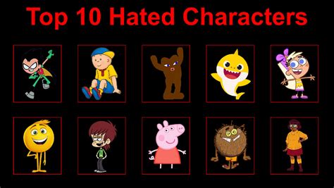 My Top 10 Hated Characters By Mrmickeytronic On Deviantart