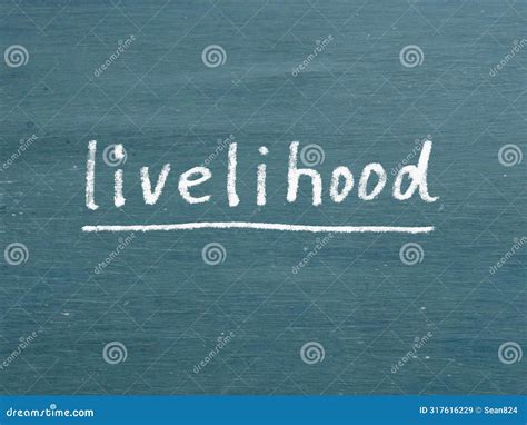 Livelihood Concept Word Stock Image Image Of Chalkboard 317616229