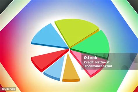 아름다운 여러 색상의 기하학적 배경에 다양한 파이 그래프의 그래픽 배경 그래픽 0명에 대한 스톡 사진 및 기타 이미지 0명 개념 계획 Istock