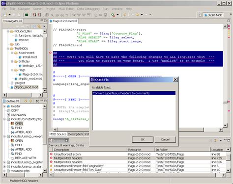 Eclipse Mod Editor For Phpbb Screenshots