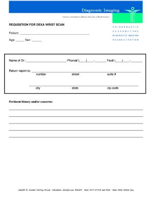 Fillable Online DEXA Requisition Fax Email Print PdfFiller