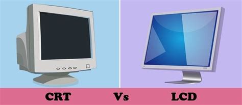 Difference Between Crt And Lcd Comparison Chart Tech Differences