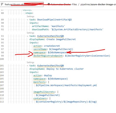 Parameteerizing The Kubernetes Namespace K8s Manifest Deploy Task