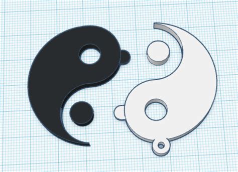 Free Stl File Yin Yang Keychain ☯️・3d Printable Design To Download・cults