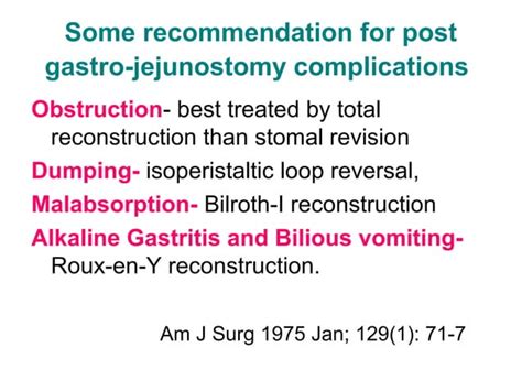 Post Operative Gastro Jejunostomy Efferent Loop Obstruction Due To Recurrent Ulcer With