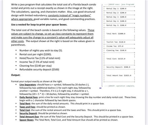 Solved Write A Java Program That Calculates The Total Cost