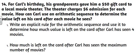 Unit 4 3 Arithmetic Sequences Word Problems Day 2