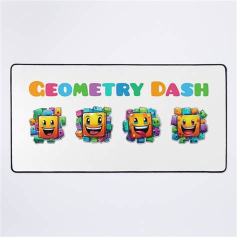 Hot Gamer Geometry Dash Mouse Pad Geometry Dash Merch