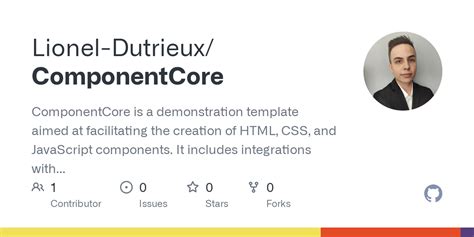 GitHub Lionel Dutrieux ComponentCore ComponentCore Is A Demonstration Template Aimed At