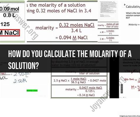 Calculating Molarity Of A Solution Step By Step Guide