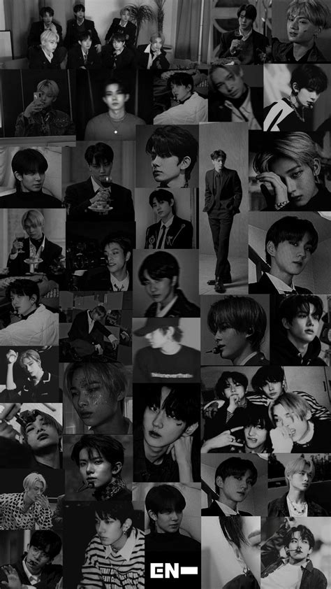 Enhypen Aesthetic Moodboard Enhypen Wallpaper Aesthetic Black Dark