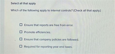 solved select all that applywhich of the following apply to