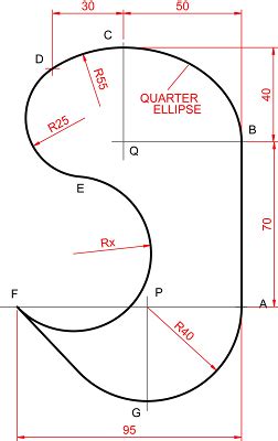 Engineering Drawing Tangency Problem 06