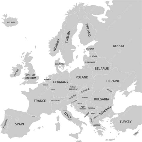 Mapa De Europa Con Nombres Mapas Políticos De Paises