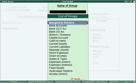 How To Create Group In Tally And How To Alter Display