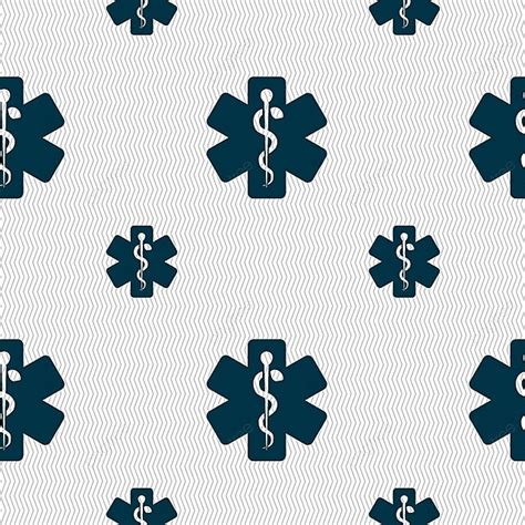 Geometric Texture Seamless Pattern With Medicine Symbolvector