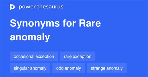 Rare Anomaly Synonyms 6 Words And Phrases For Rare Anomaly