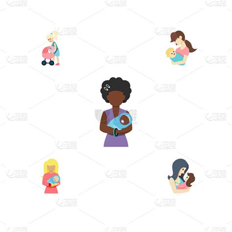 父母儿童中年男人平坦的新生儿女儿黄色粉色家庭布置