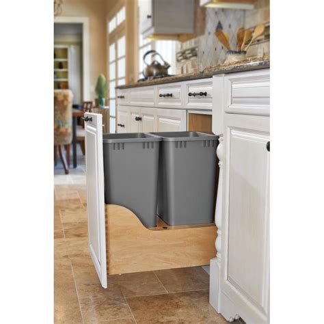 Rev A Shelf 35 Qt Servo Dbl Pullout Waste Container 4WCSD 1835DM 2 The Home Depot Rev A