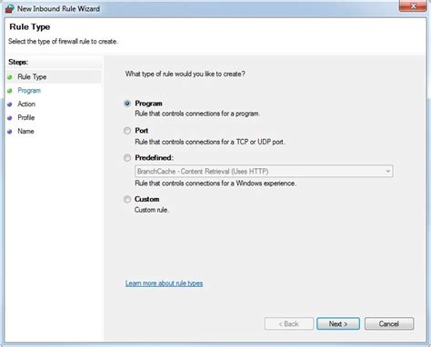 Manually Open A Port For Clients On Windows 7 Computers