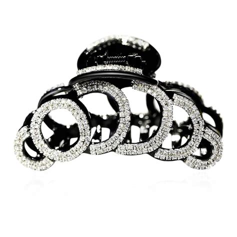 Gorgeous Rhinestones Hair Claws Clips For Women Crystals Black Brown Acrylic Hair Ornaments Claw