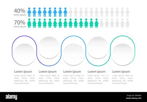 Gender Differences Percentages Infographic Chart Design Template Set Stock Vector Image Art