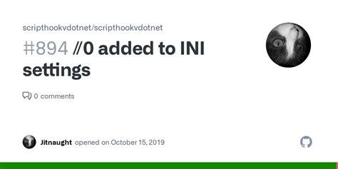 0 added to ini settings · issue 894 · scripthookvdotnet