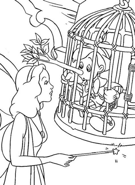 Blue Fairy Is Trying To Help Pinocchio Coloring Page Bulk Color Coloring Nation