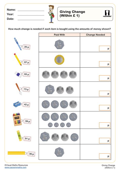 Ks1 Money Worksheets Years 1 2 Free