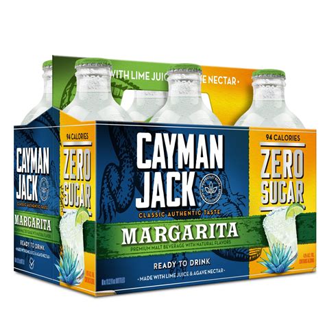 Cayman Jack Zero Sugar Margarita 6 Pack 112 Fl Oz Bottles 48 Abv
