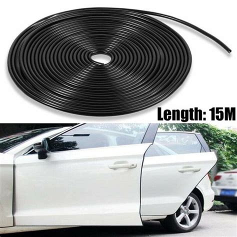 Generic 15m Car Door Edge Trim Molding Rubber Seal Strip Scratch