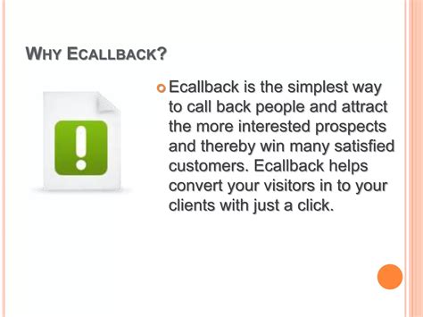 Ecallback Pptx