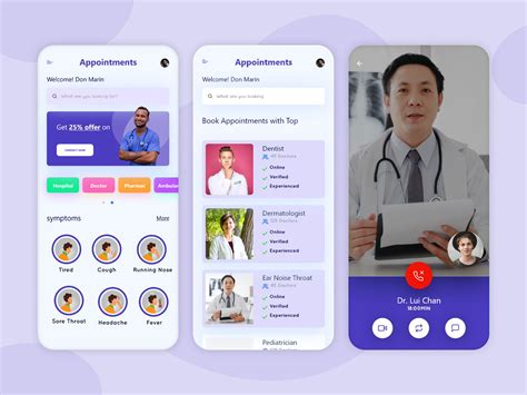 great 🩺 doctor appointment app ui design behance