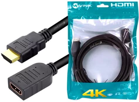 Cabo Extensor Hdmi 02 Metros Macho X Femea Recifetronic