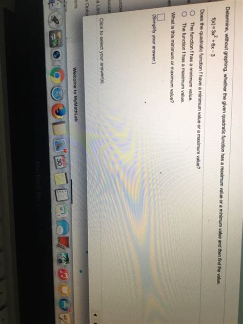 Solved Determine Without Graphing Whether The Given