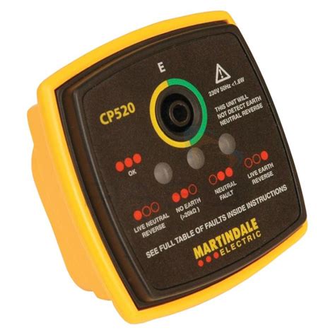 Martindale Cp520 240v Socket Tester With Earth Socket Martindale Cp520 240v Socket Tester With Earth Socket