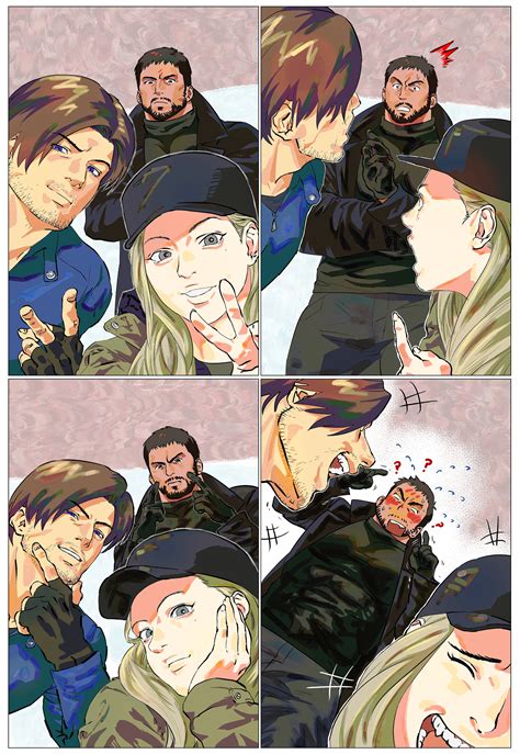 Leon S Kennedy Chris Redfield And Rosemary Winters Resident Evil
