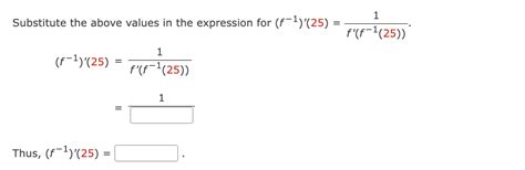 Solved Substitute The Above Values In The Expression For