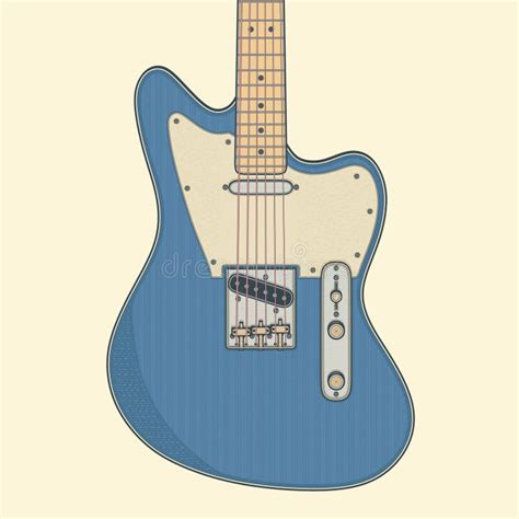 Offset Solid Body Guitar Stock Vector Illustration Of Technology