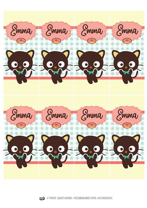 Kit Imprimible Chococat Kitty Pdf Editable