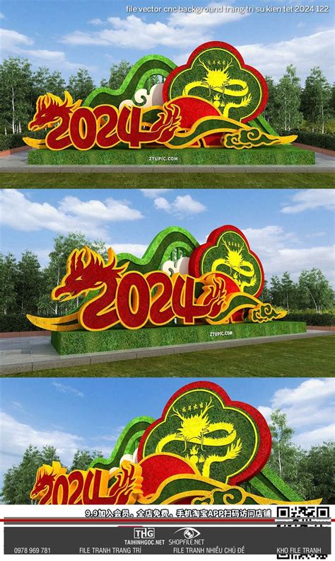 File Vector Cnc Background Trang Tri Su Kien Tet 2024 122
